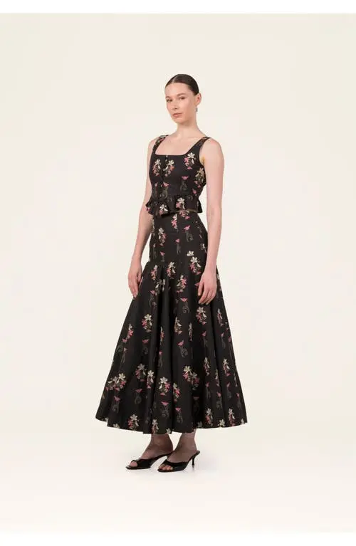 Agua Bendita Nacar Noche Maxi Skirt