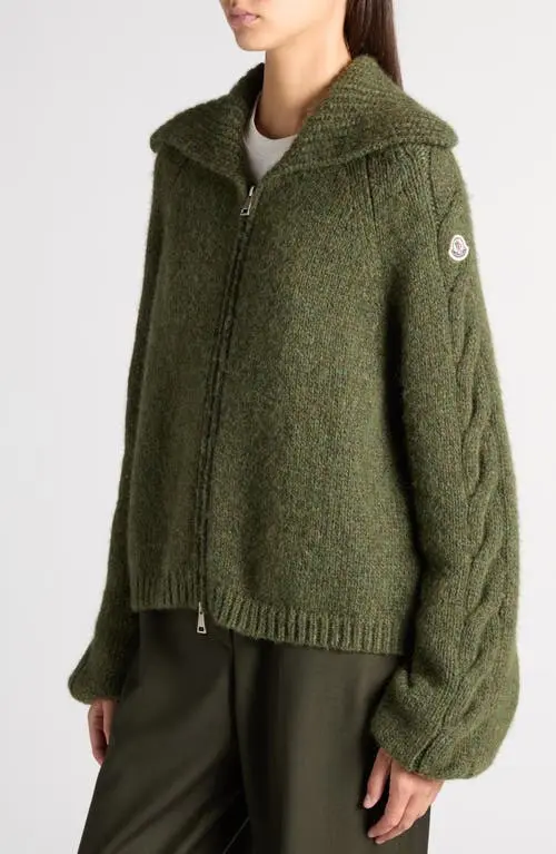 Moncler Alpaca Blend Zip Cardigan