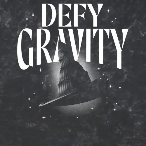 WICKED Defy Gravity Witch Hat Short Sleeve Graphic T-shirt