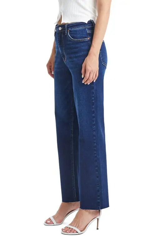 BAYEAS High Waist Raw Hem Ankle Straight Leg Jeans