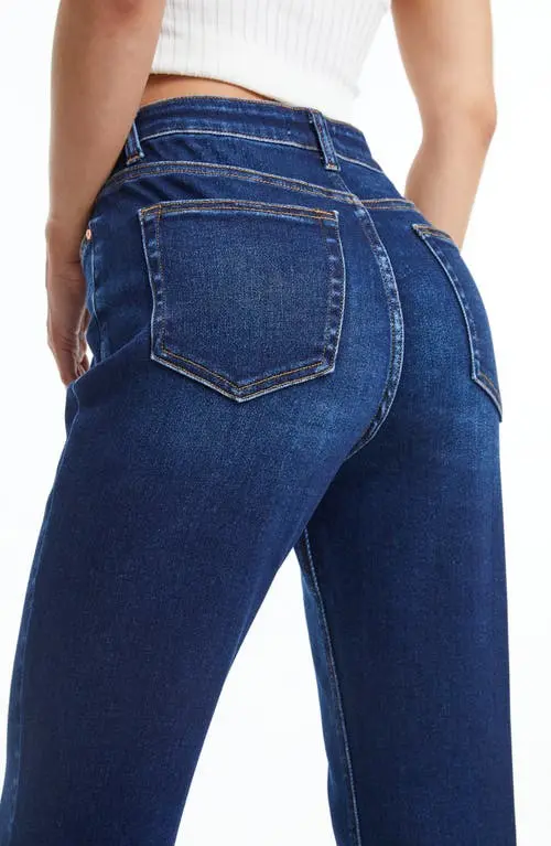 BAYEAS High Waist Raw Hem Ankle Straight Leg Jeans