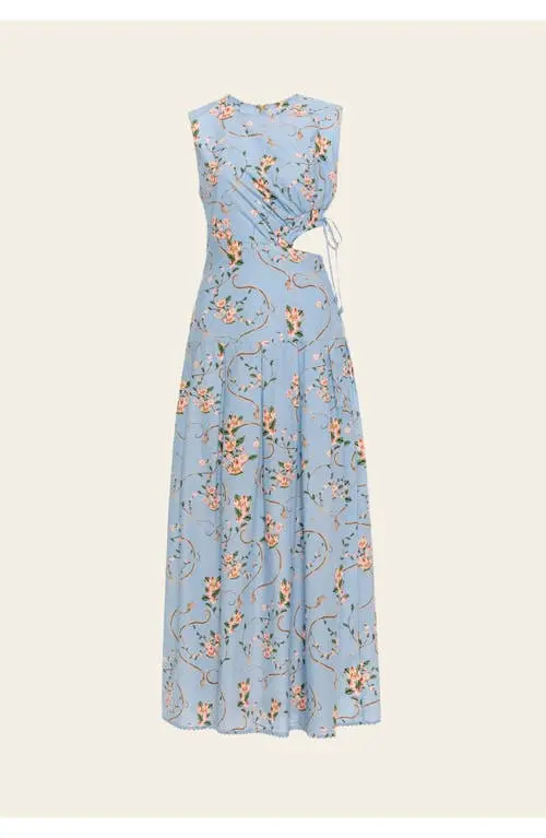 Agua Bendita Otoño Navegante Midi Dress - Blue