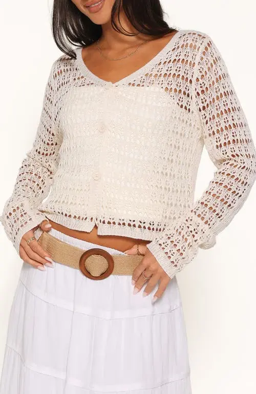 PETAL & PUP Lorelle Pointelle Cardigan
