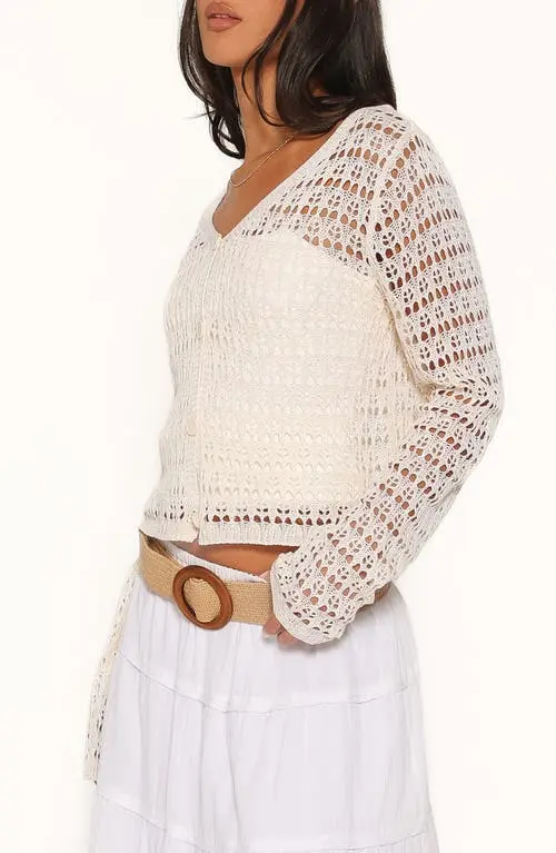 PETAL & PUP Lorelle Pointelle Cardigan