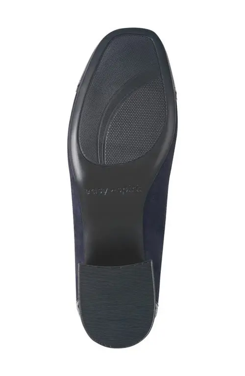 Easy Spirit Jasmin Pump With Cap Toe And Block Heel - Blue