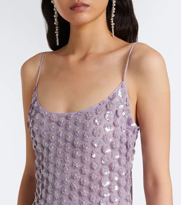THE NEW ARRIVALS ILKYAZ OZEL Sequined Tulle Gown