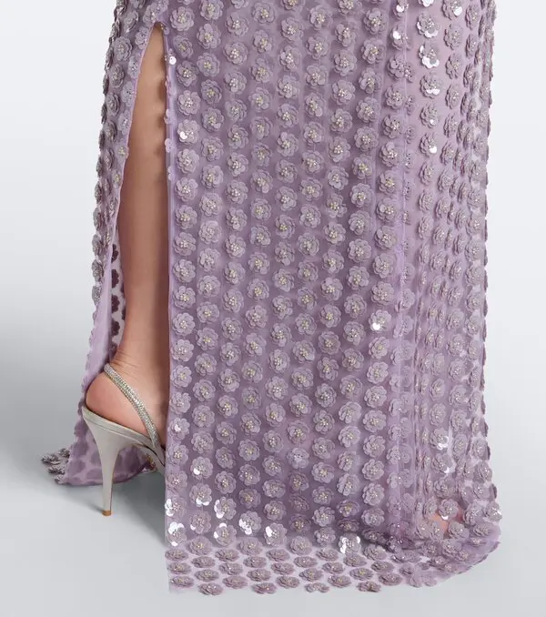 THE NEW ARRIVALS ILKYAZ OZEL Sequined Tulle Gown