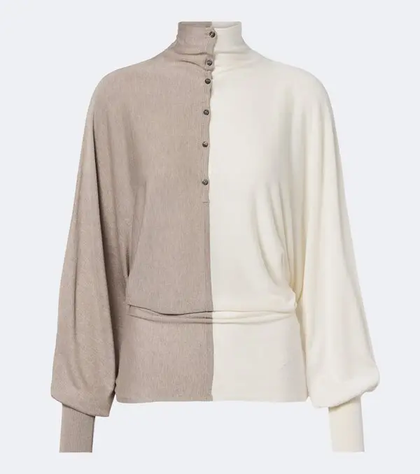 Jacquemus Paneled Silk-blend Sweater