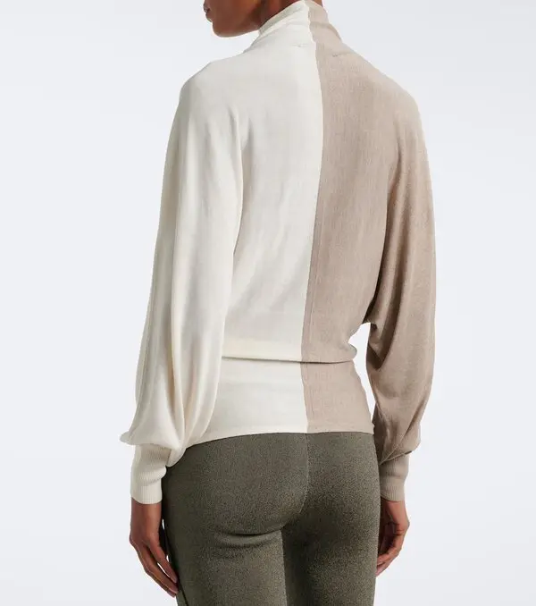 Jacquemus Paneled Silk-blend Sweater