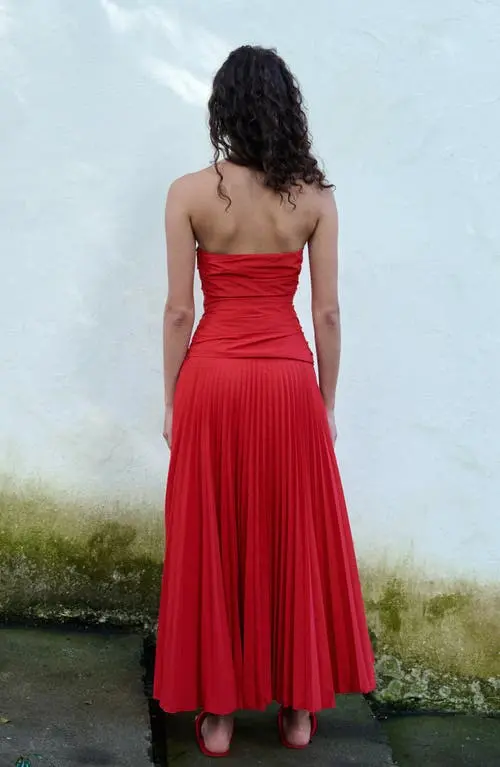 Mango Strapless Midi Dress