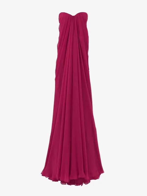 Alexander McQueen Evening Bustier Dress - Pink