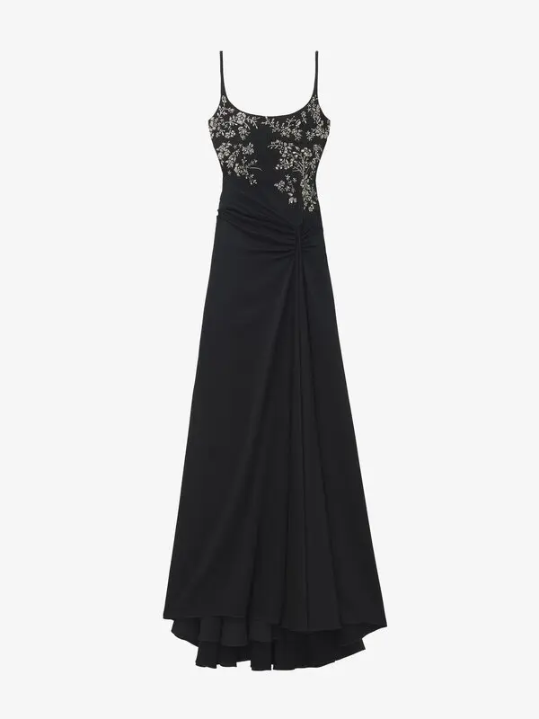 Alexander McQueen Sleeveless Evening Dress With Floral Embroidery