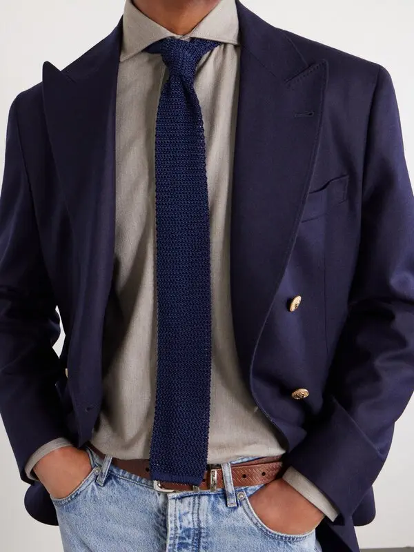 Brunello Cucinelli Herringbone Cotton And Lyocell-blend Shirt