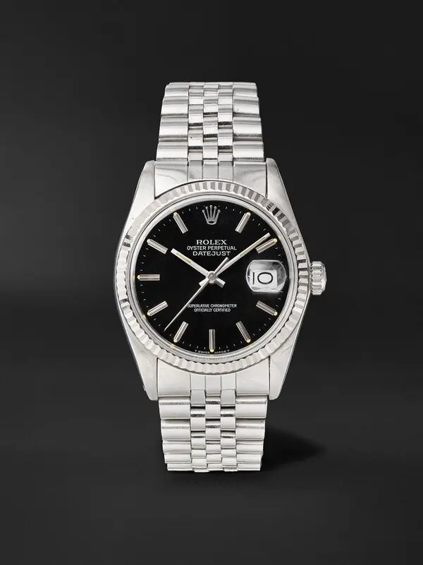 WIND VINTAGE Rolex Vintage 1985 Datejust Automatic Watch - Black