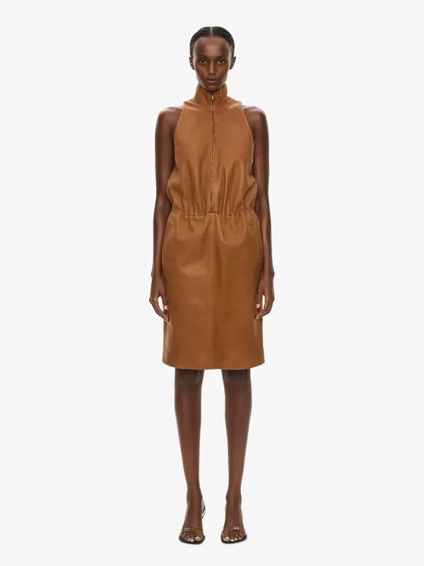Christopher Esber Dannie Leather Zipped Dress