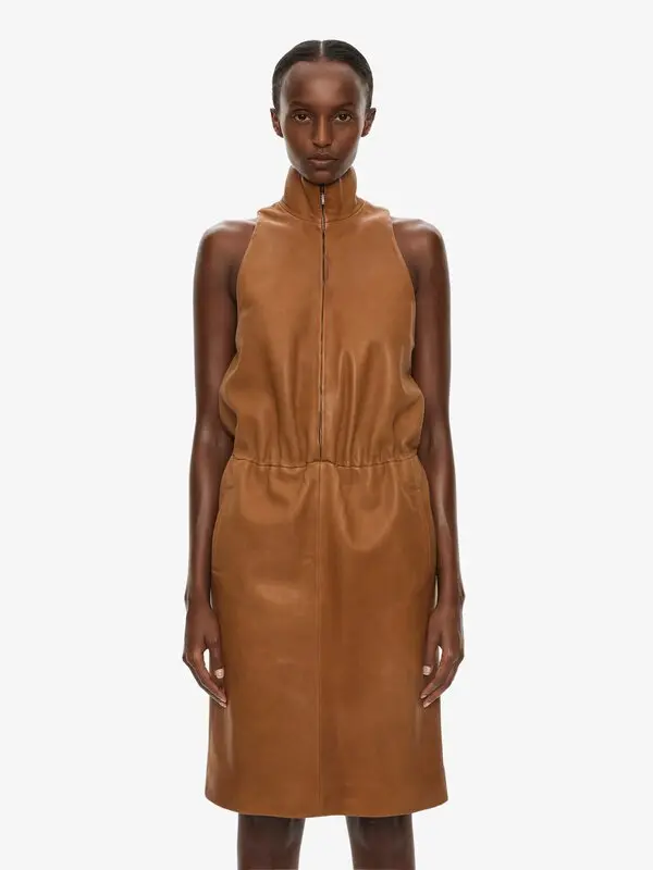 Christopher Esber Dannie Leather Zipped Dress