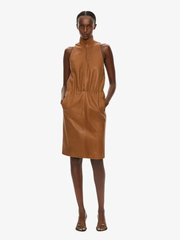 Christopher Esber Dannie Leather Zipped Dress