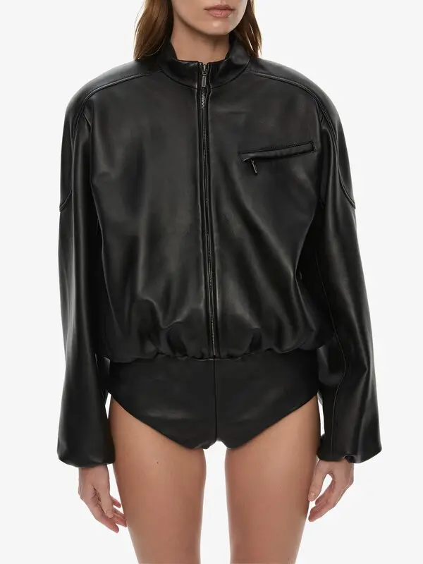 Christopher Esber Dannie Leather Zipped One Piece