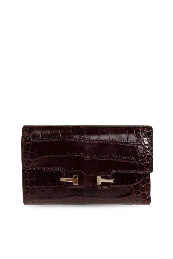 TOM FORD Leather Wallet - Burgundy