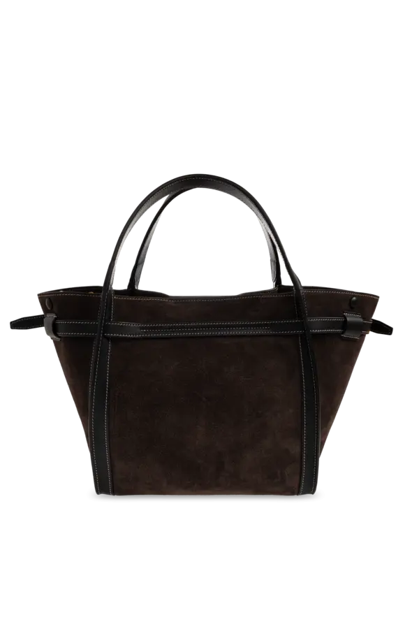 TOD'S Suede Trapeze Bag - Brown