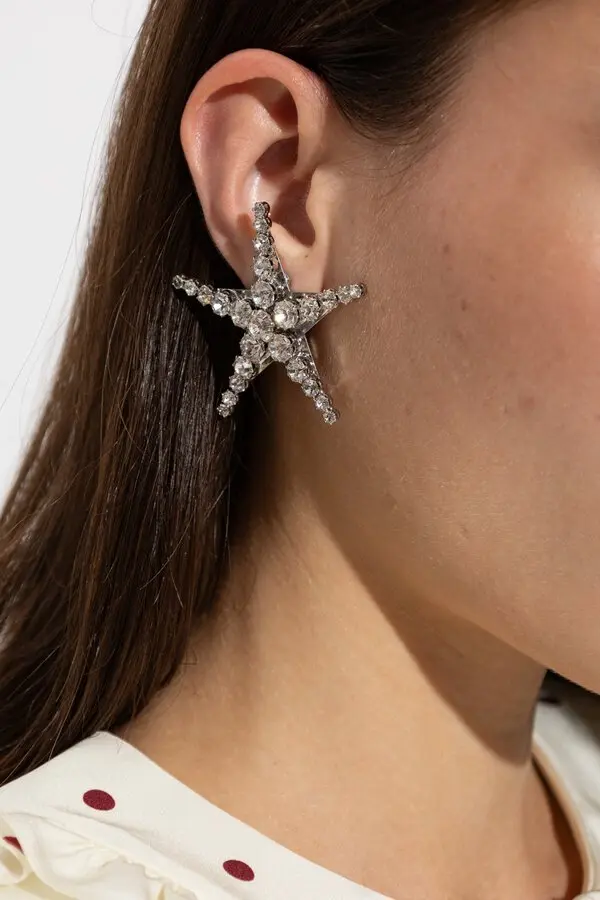 Alessandra Rich Star-shaped Clip-on Earrings