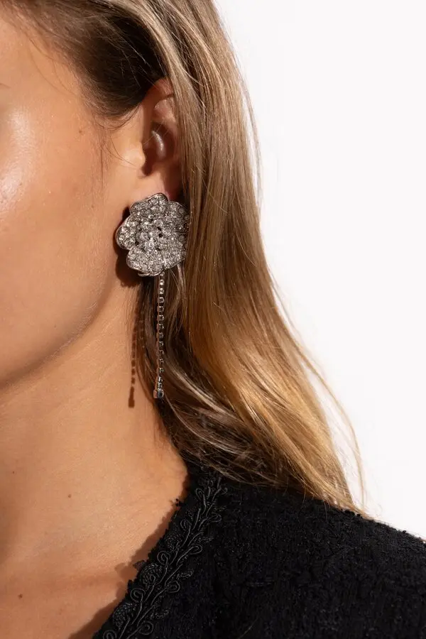 Alessandra Rich Flower-shaped Clip-on Earrings