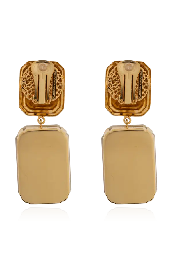 Alessandra Rich Clip-on Earrings With Crystals