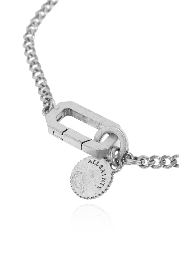 ALLSAINTS Brass And Sterling Link Bracelet With Cubic Zirconia