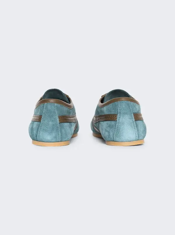 Dries Van Noten Suede Lace-up Sneakers - Turquoise