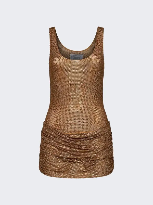 Giuseppe Di Morabito Crystal Mini Dress - Gold