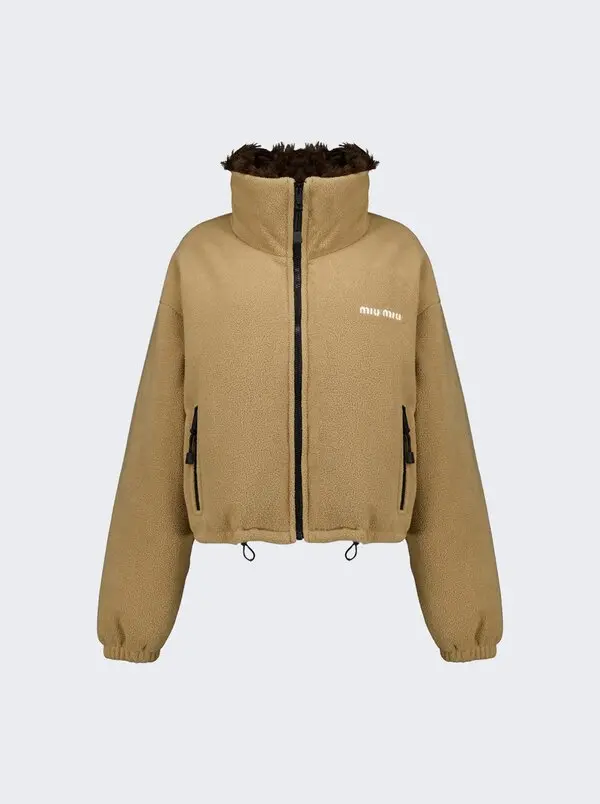 Miu Miu Fleece Jacket Cammello