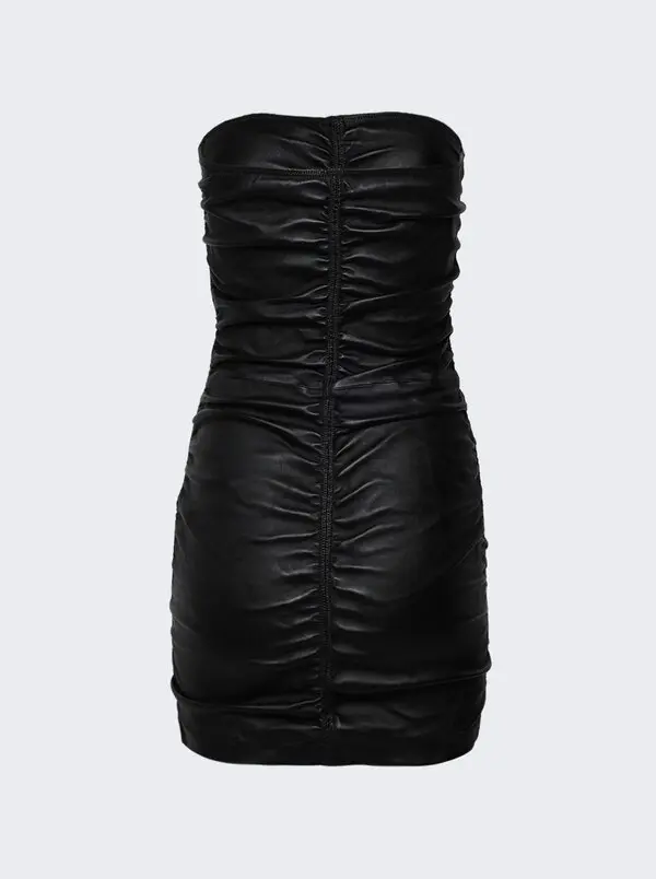 Alexander Wang Ruched Mini Leather Tube Dress