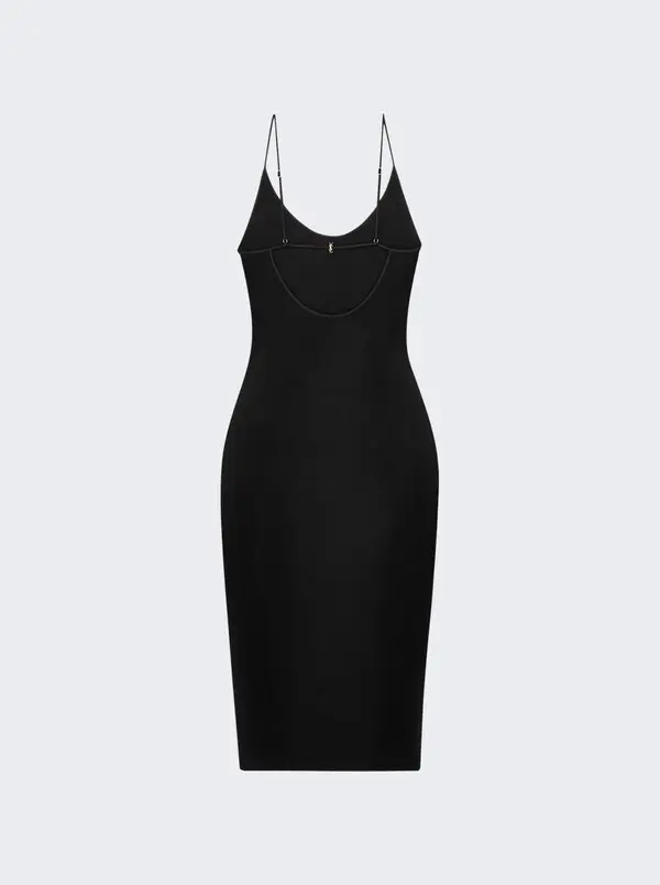 Saint Laurent Cassandre Open Back Dress