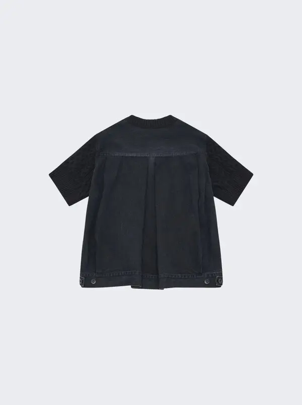 Sacai Denim X Cotton Knit Pullover