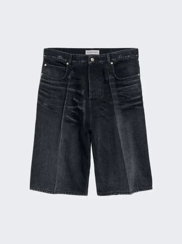 Balenciaga Denim Stay Press Shorts