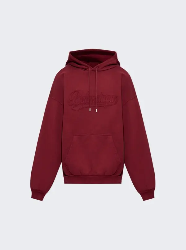 Balenciaga Regular Fit Hoodie Burgundy
