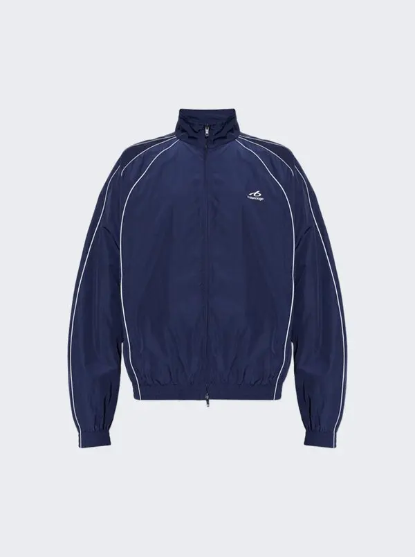 Balenciaga Track Jacket With Contrast Piping - Blue