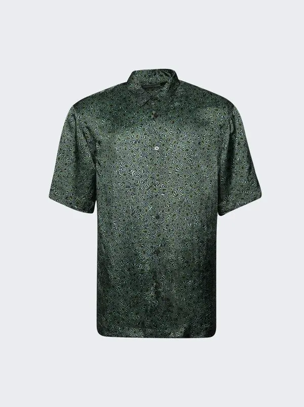 Dries Van Noten Short Sleeve Viscose Shirt Mint