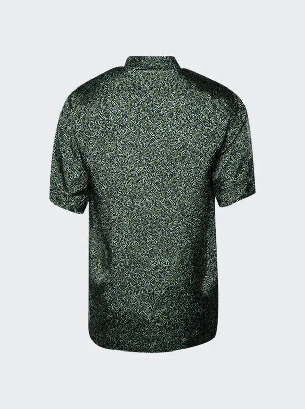 Dries Van Noten Short Sleeve Viscose Shirt Mint