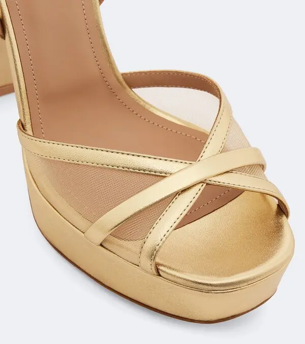MALONE SOULIERS Sylvie Leather And Mesh Platform Sandals