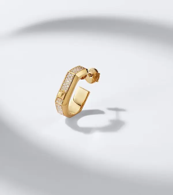 Messika Moderniste 18kt Single Hoop Earring With Diamonds