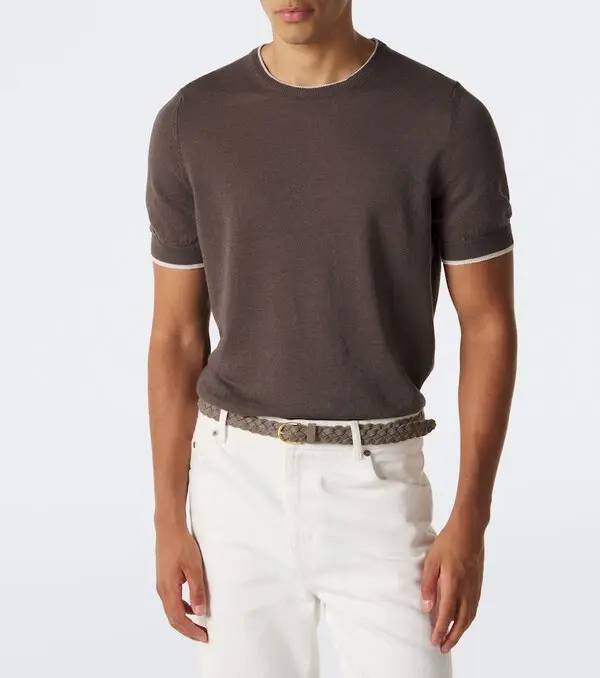 Fedeli Knitted Linen And Cotton Sweater