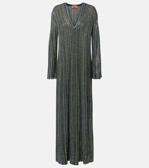 Missoni Striped Lamé Gown