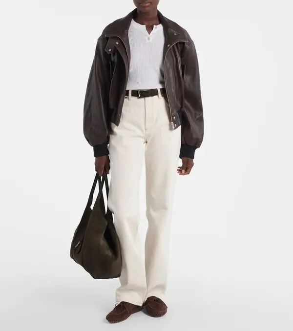TOD'S T Timeless Medium Suede Tote Bag