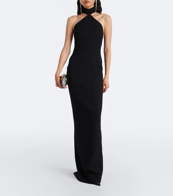 THE NEW ARRIVALS ILKYAZ OZEL Kailash Halterneck Gown
