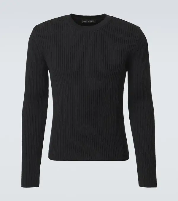 Our Legacy Compact Ribbed-knit Wool Sweater