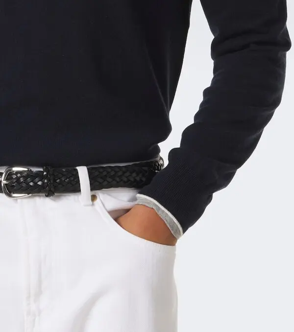 Arch4 Mr Swansea Cashmere Polo Sweater - Blue