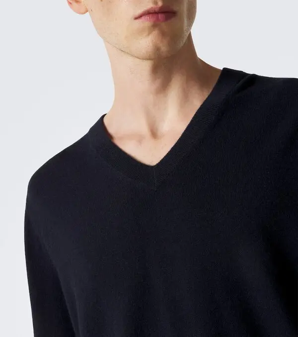 Arch4 Mr Harrison Cashmere V-neck Sweater - Blue