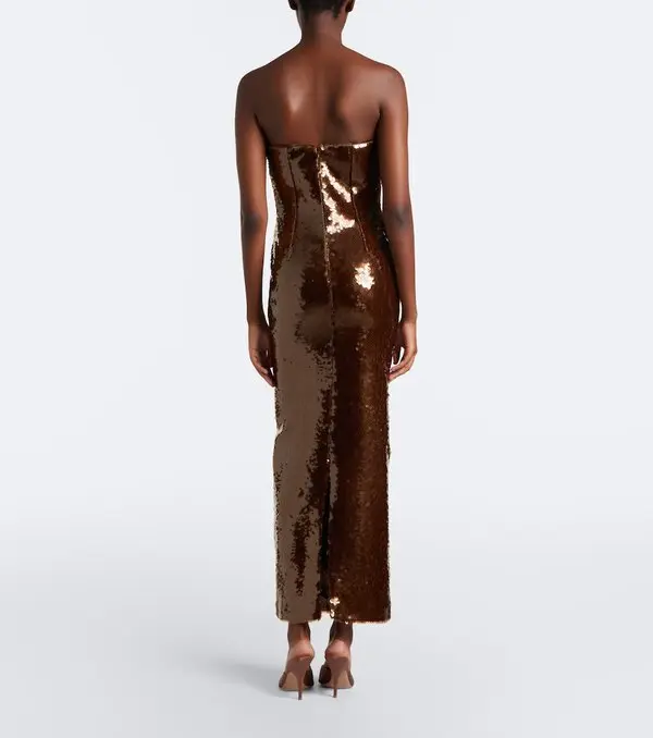 THE NEW ARRIVALS ILKYAZ OZEL Pulse Sequined Bustier Dress