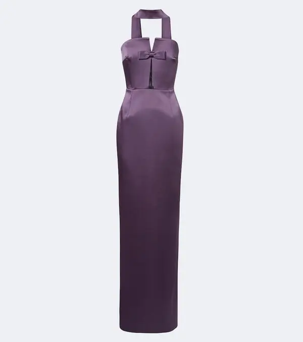 THE NEW ARRIVALS ILKYAZ OZEL Noa Satin Gown - Purple